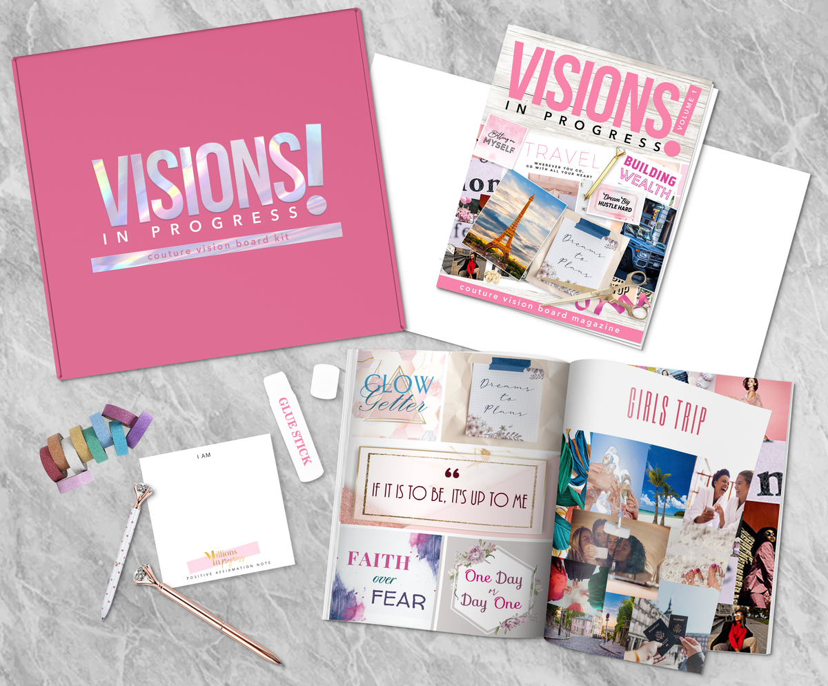 DELUXE "Couture Vision Board" Magazine & Kit // with Positive "I AM" A ...